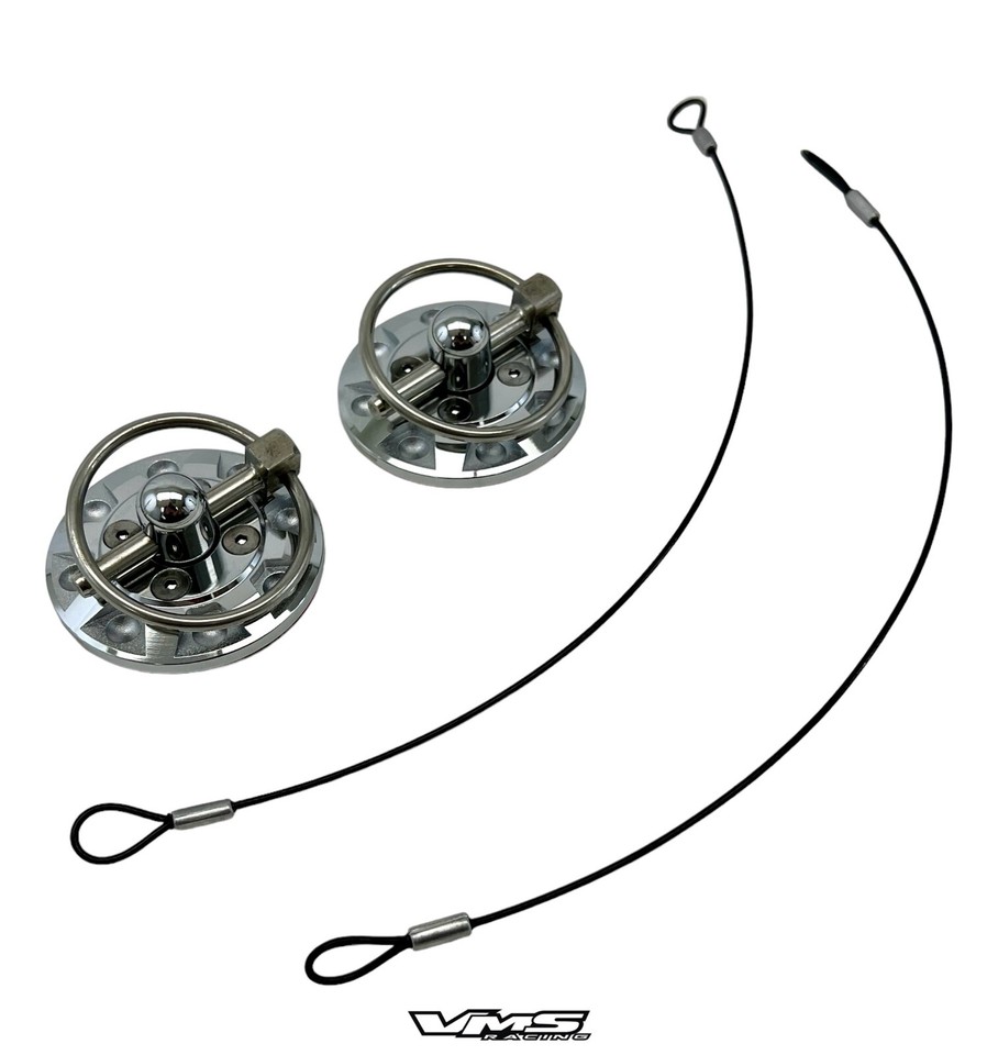 UNIVERSAL CNC BILLET ALUMINUM RACING DUMMY FAKE HOOD PIN APPEARANCE KIT ...