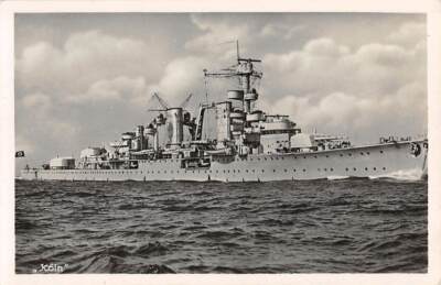 CRUISER KOLN OF GERMAN NAVY AT SEA, REAL PHOTO PC, used Feldpost 1940 ...