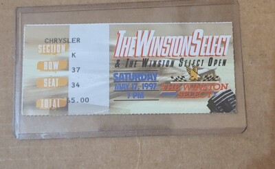 MAY 17TH, 1997 THE WINSTON SELECT & THE WINSTON SELECT OPEN TICKET STUB ...