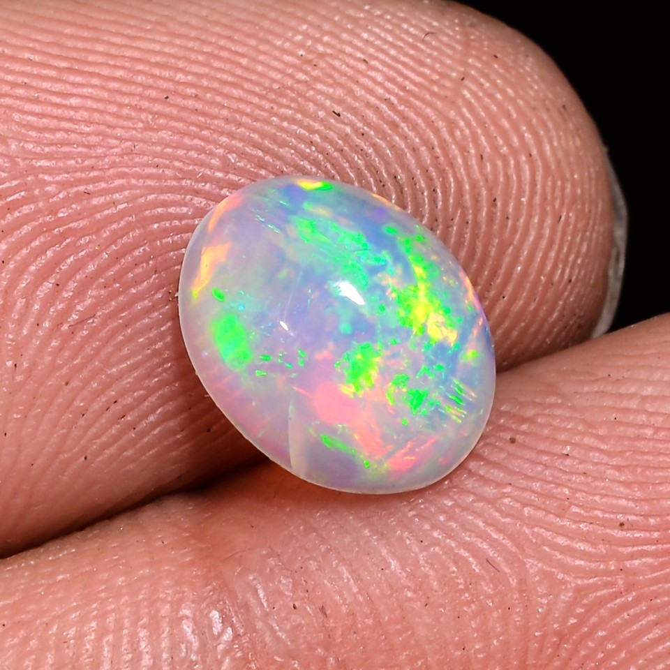 Natural Ethiopian Opal Cabochon | Untreated Opal | Fire Play of Color ...