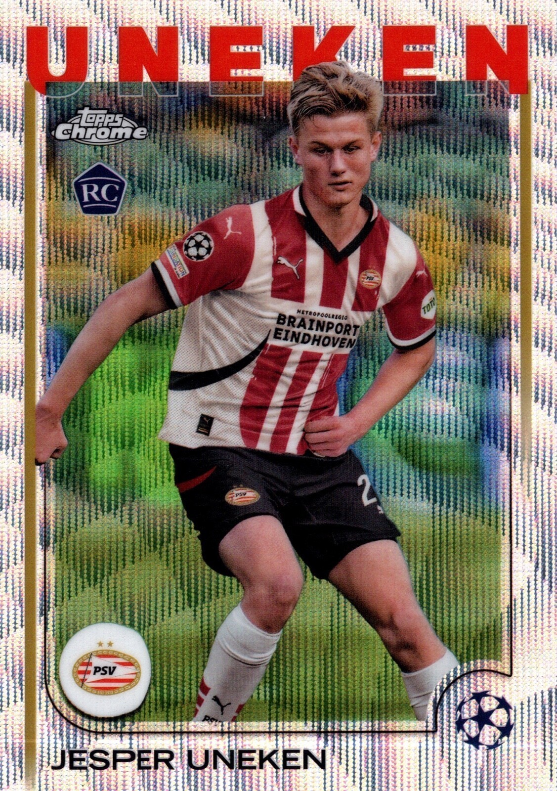 2024-25 Topps Chrome Uefa Club Competitions - Jesper Uneken #97 Wave ...