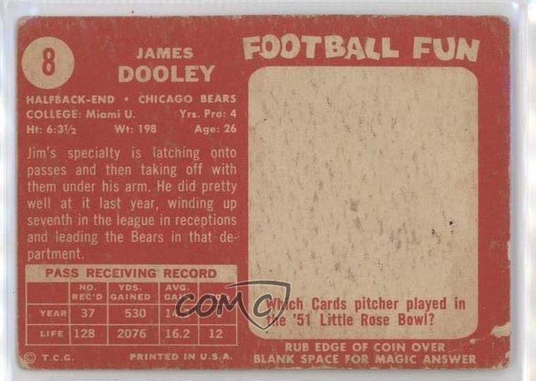 1958 Topps Jim Dooley James Dooley #8 | eBay