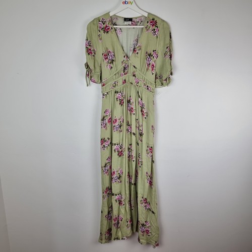 Dotti X Bridgerton Maxi Dress Size 10 Green Floral Print | eBay