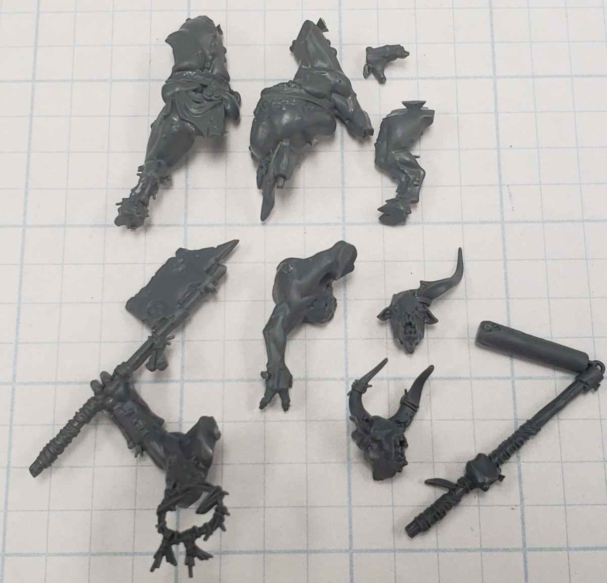 Warhammer Maggotkin of Nurgle Bits Pestigor Champion w Despoiler Axe ...