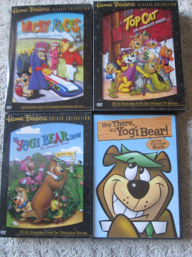 4 Yogi Bear Show + Movie Top Cat Wacky Races DVD Hanna Barbera Golden ...