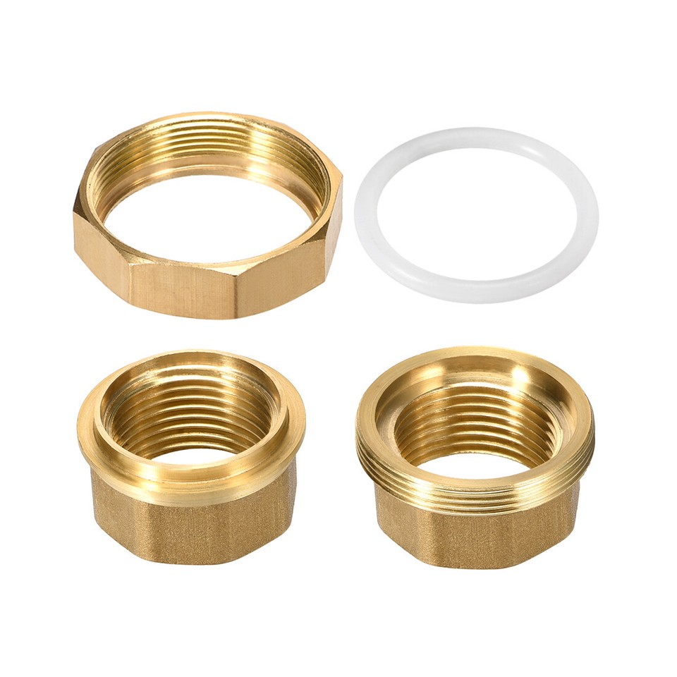 Brass Pipe Union Connector Coupling 1PT Fitting with Female Threaded ...