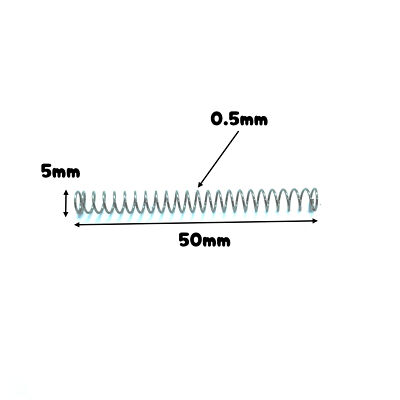 2pcs Compression Spring 304 Stainless Steel 0.5mm x 5mm x 50mm | eBay ...