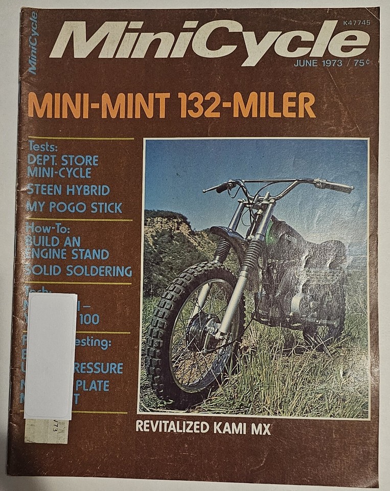 Mini Cycle Magazine June 1973 Kami Mx Steen TC Penney's EL Tigre ...