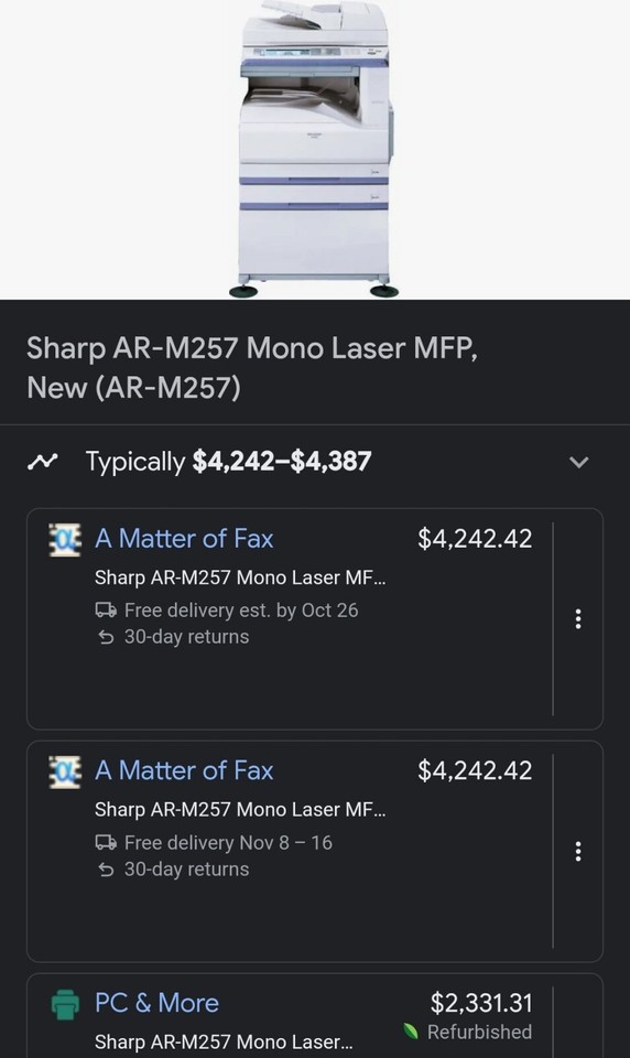 SHARP AR-M257 | eBay