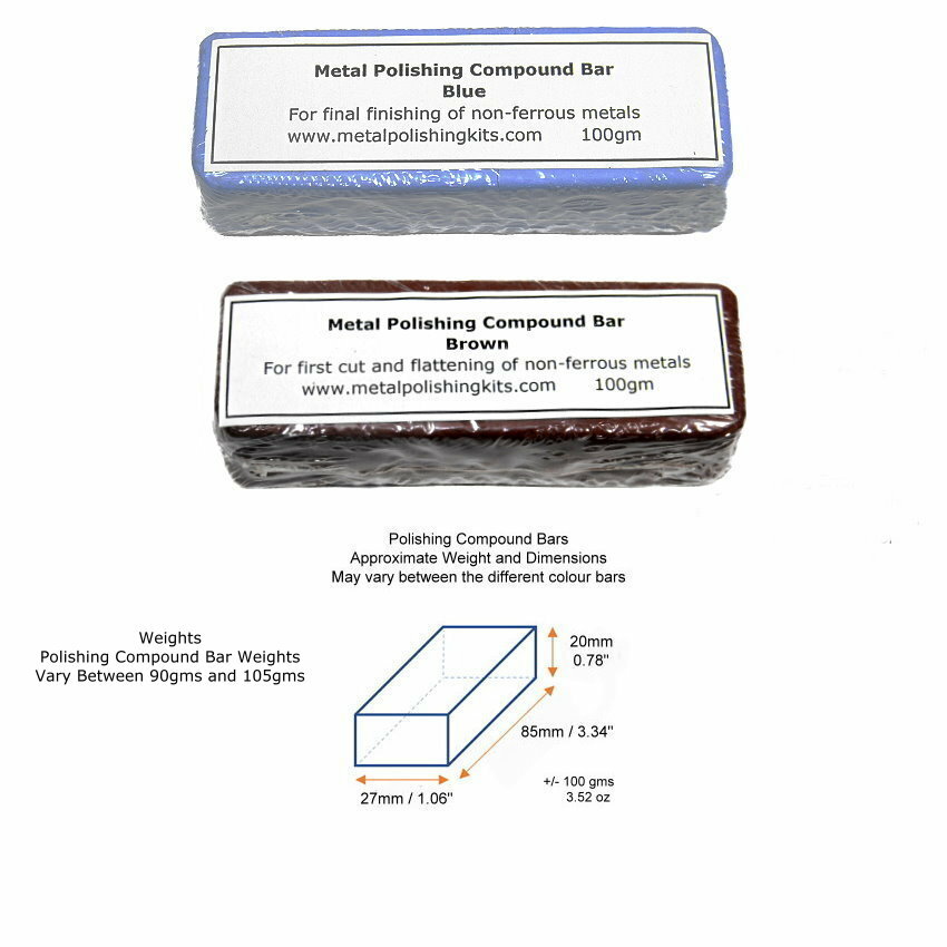 Metal Polishing Buffing Compound Bars Blue or Brown Aluminium Alloy ...