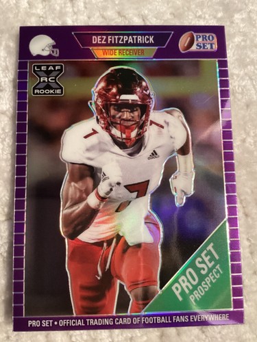 2021 Leaf Pro Set Metal - Dez Fitzpatrick #23 Purple Rainbow /50 (RC ...