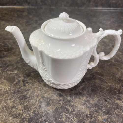 Rare Antique Embossed Quatrefoil Small White Aynsley Teapot RD334379 ...
