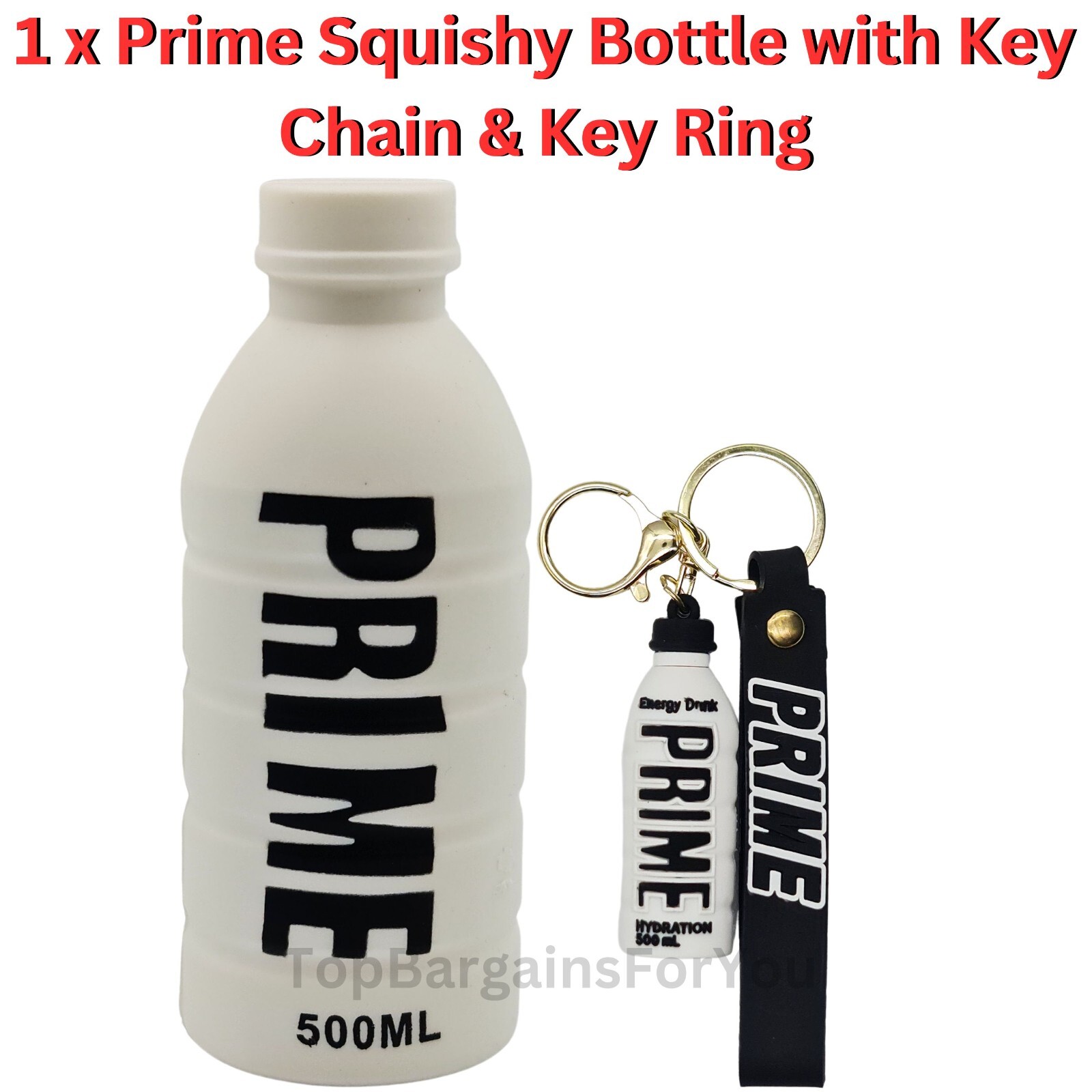 KSI Prime Squishy Bottle with Metal Keychain Keyring for Kids Boys ...