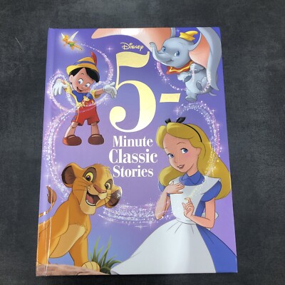 Disney Classic 5 Minute Stories HC Book Alice Robin Hood Peter Pan ...
