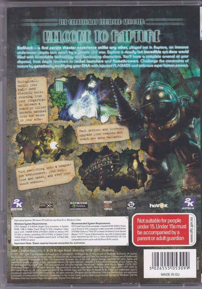 Bioshock - PC DVD (Includes Key + Booklet) | eBay