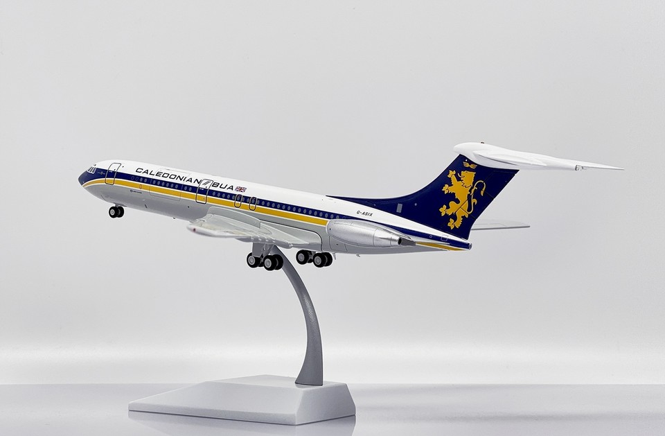 VC10 SRS1103 CALEDONIAN/BUA REG: G-ASIX WITH STAND - JC WINGS LH2383 1/ ...