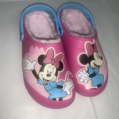 Minnie Mouse Crocs Girl's Pink Classic Clogs Size J3 3 Juniors | eBay