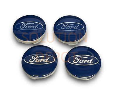 Set of 4 FORD Hub Caps Blue Wheel Center Caps 54mm 6M211003AA | eBay