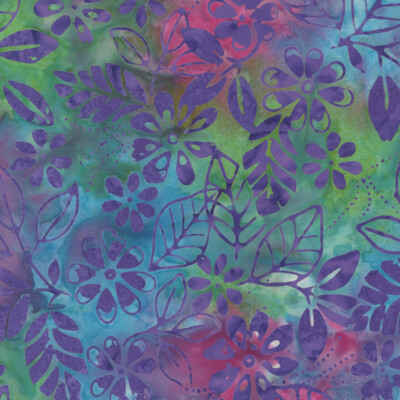 MAMBO BATIKS 4365 22 Blue Purple Multi Prism MODA BATIKS Quilt Fabric ...