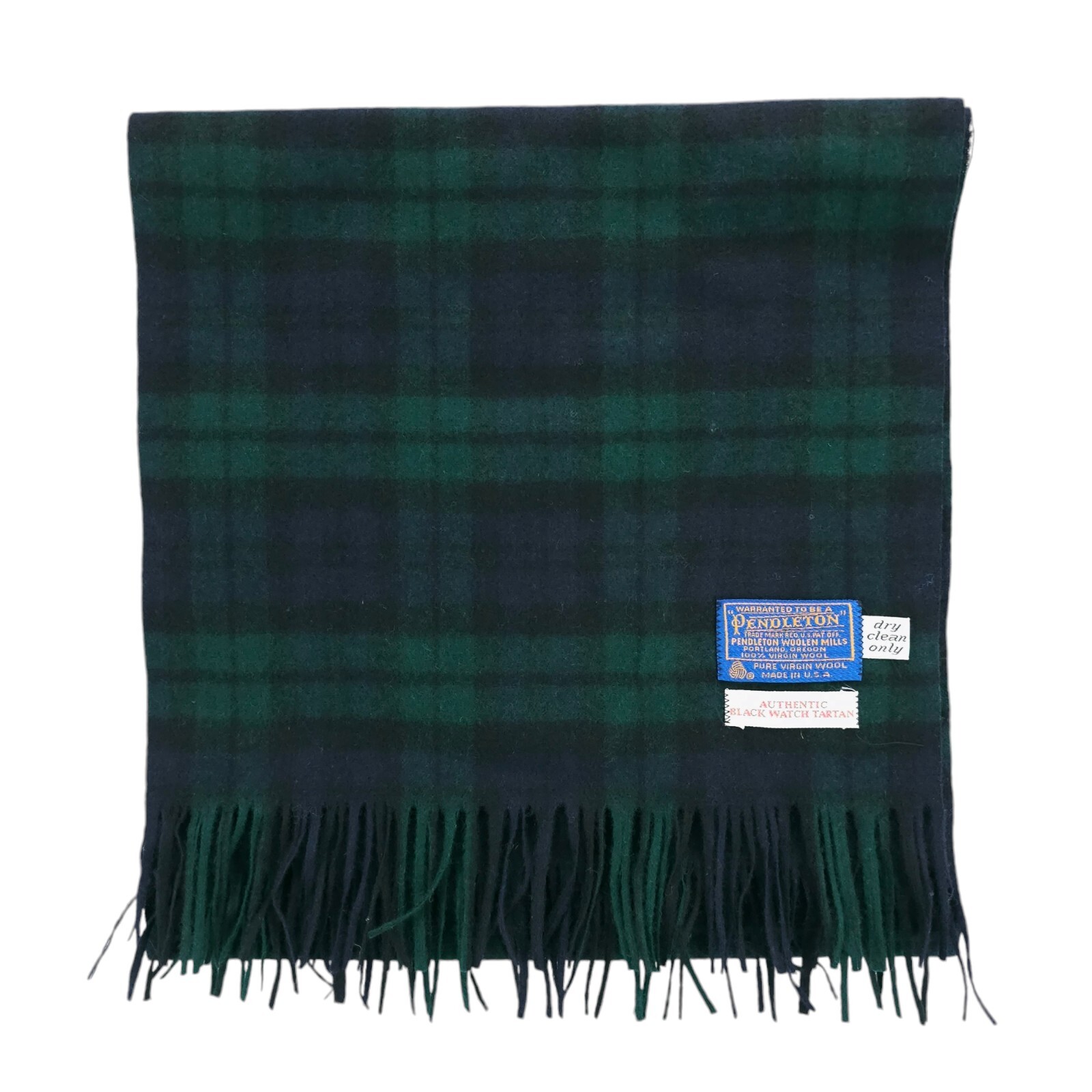 PENDLETON Black Watch Tartan 100% Virgin Wool Blue Gr… - Gem