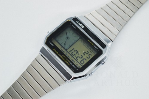 Casio AX-210 Vintage LCD Chronograph Melody Alarm Watch Full Working ...