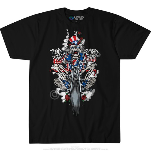 GRATEFUL DEAD-MOTO SAM-USA-MOTORCYCLE-BLACK-T-SHIRT S(w/Vint Tags),4X ...