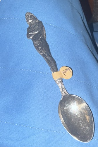 Sterling Souvenir Spoon Native American Indian M&B, Approx 1900 | eBay