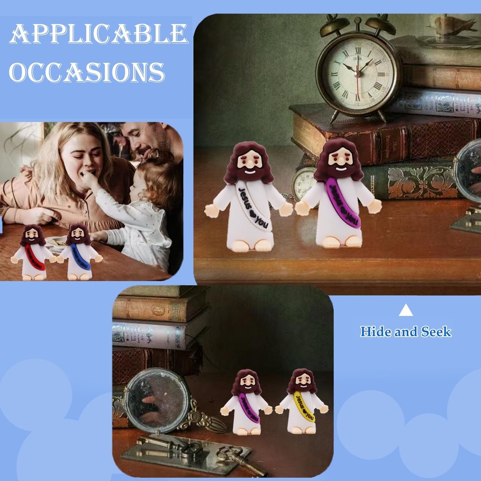 Little Jesus Figures, Mini Jesus Figurines in Bulk, Multicolor Tiny ...