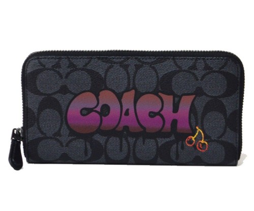 Coach graffiti print zip around wallet, coated canvas, used | eBay