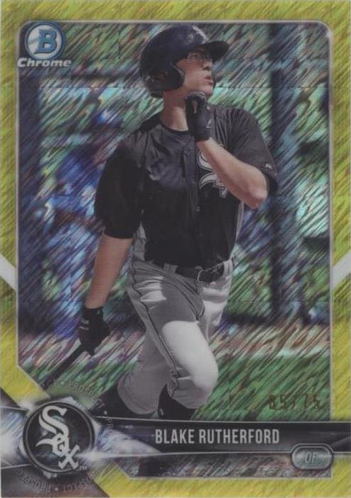 2018 Bowman - Chrome Prospects Blake Rutherford #BCP140 Canary Yellow ...
