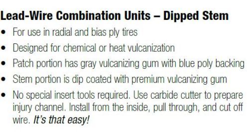 COMBI Patch / Plug Combination Repairs DIPPED Stem 24 Count Tire Repair ...