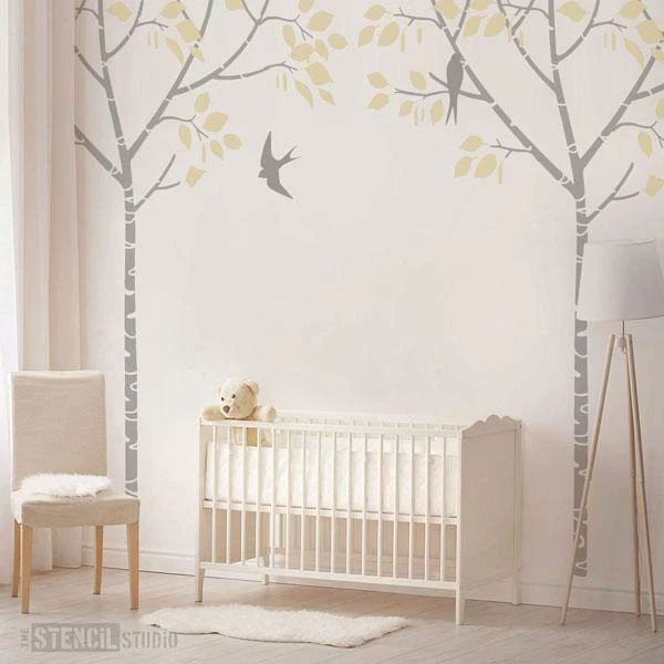 Birch Tree Wall Stencil