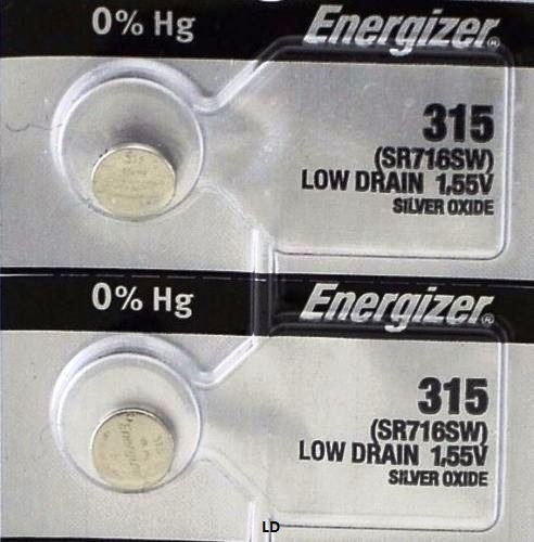 ENERGIZER 315 SR716SW WATCH BATTERIES SR67 SR716 NEW SEALED Authorize ...