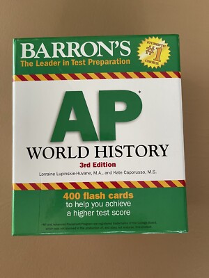 Barron's AP World History Flash Cards, 3rd Edition (Barron's Test Prep ...