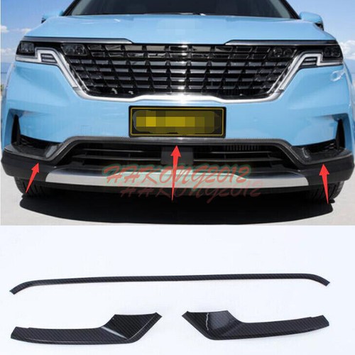 For Kia Carnival 2022 Carbon Fibre ABS Front Fog Lamp Eyelids Lower ...
