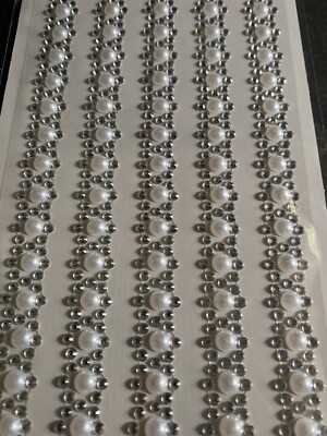 Crafters Square Jewel Border Bling 4’ 2” Of White Pearls Like Bling ...