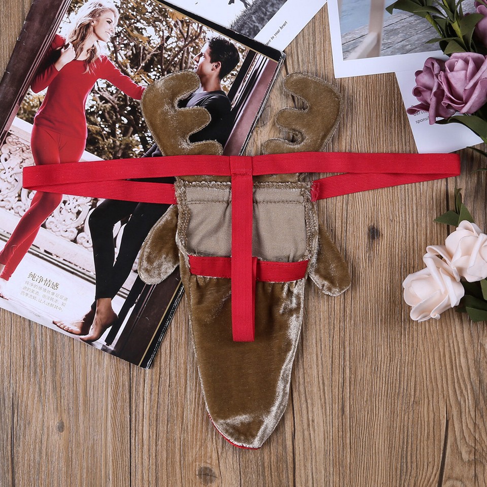 UK Men's Christmas Reindeer G-String Thong Xmas 3D Funny Underwear Gag ...