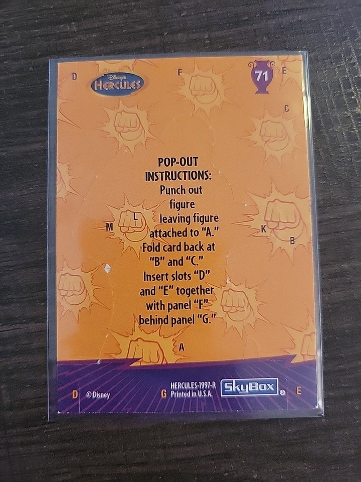 Hercules Pop-Out #71 Hercules Card 1997 SkyBox | eBay