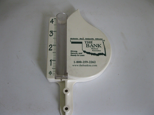 Advertising Rain Gauge Morco USA The Bank NA | eBay