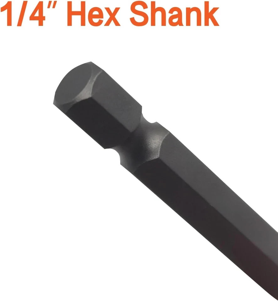 6Pcs 50Mm JIS Screwdriver Bit Set with Magnetic Tip,1/4 Hex Shank, S2 ...