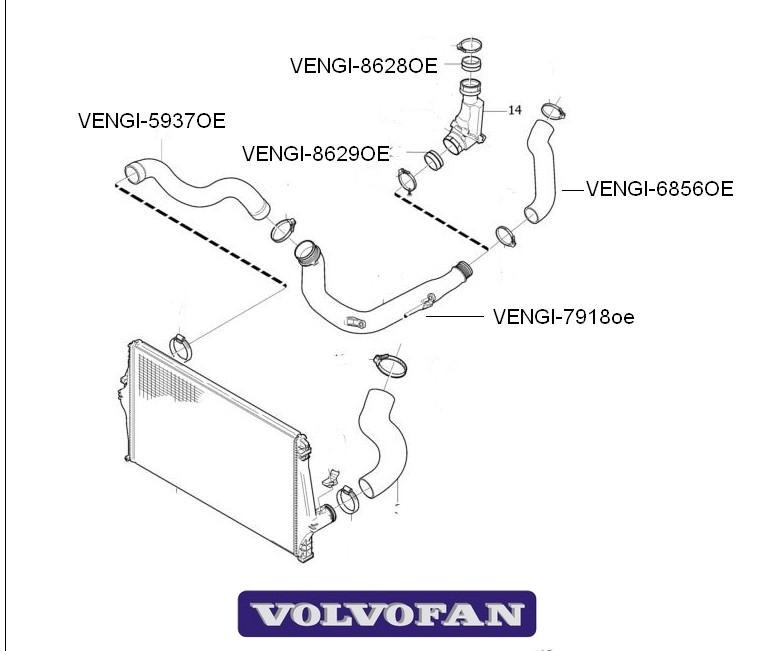 Seal, Inletsilencer upper lower VOLVO S60 V70 V70XC XC90 D5244 30778628 ...