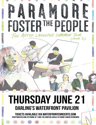 PARAMORE /FOSTER THE PEOPLE "AFTER THE LAUGHTER TOUR" 2018 BANGOR ...