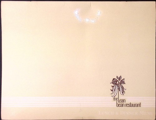 The Lean Bean Restaurant Lunch & Dinner Menu Located in the Sports Core ...