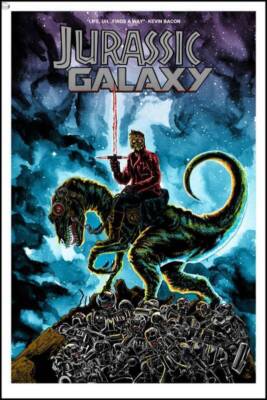 Jurassic Galaxy Poster Art Screen Print by Mondo Artist Tim Doyle 24x36 ...