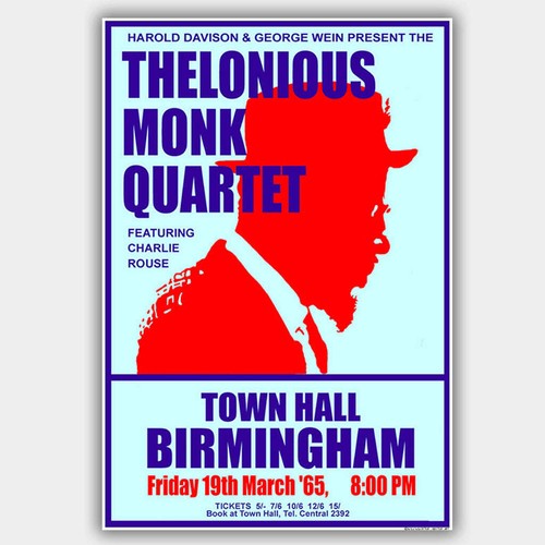 NEW Thelonious Monk (1965) - Concert Poster Photo Wall Art | eBay