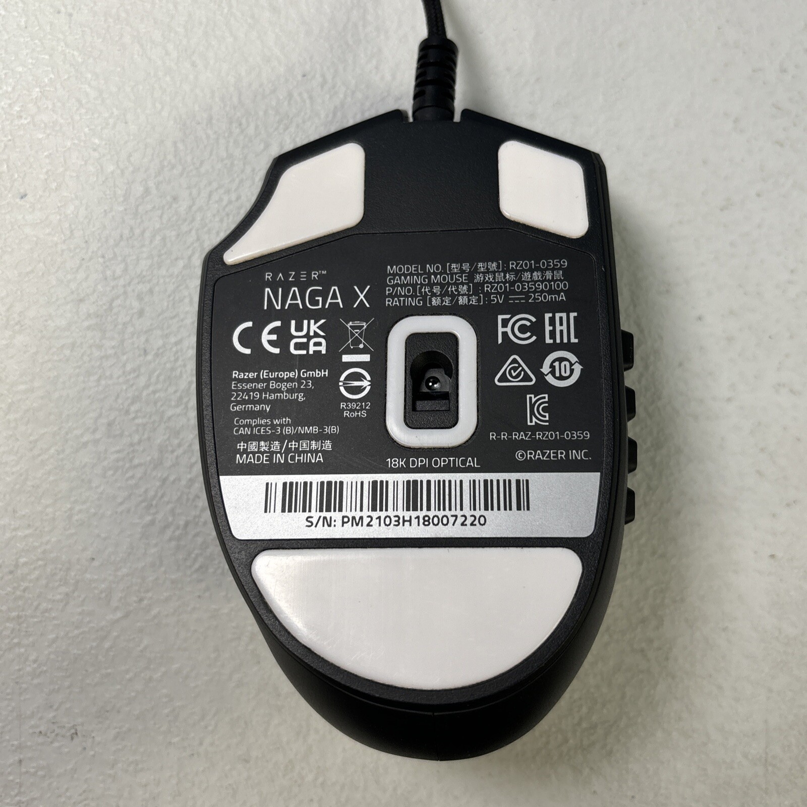 Razer Naga X (RZ01-03590100-R3M1) Wired MMO Gaming Mouse - *A-GRADE ...