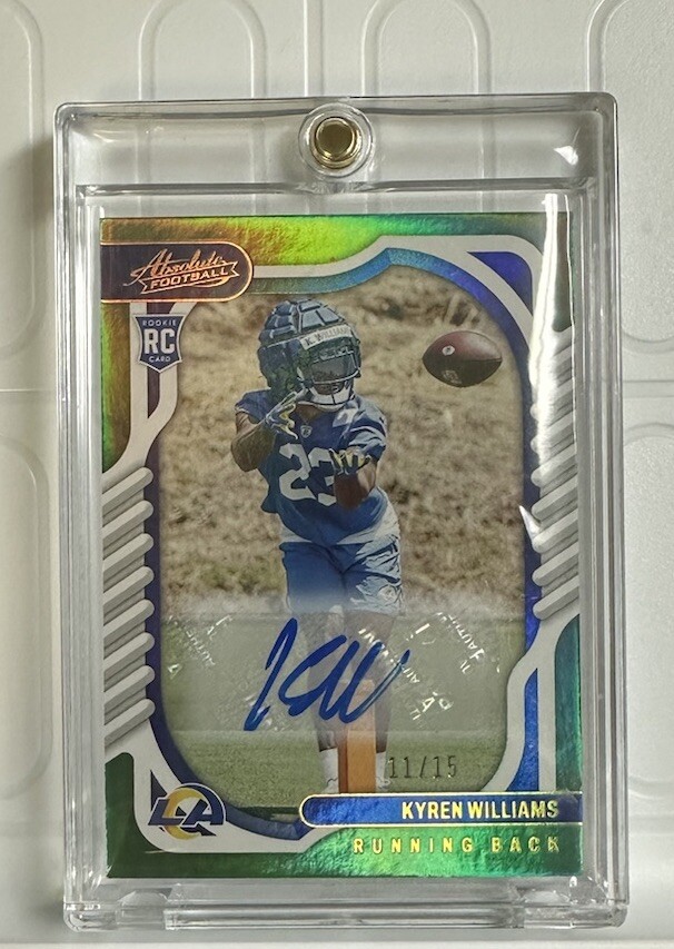 absolute football kyran williams rookie auto /15 | eBay