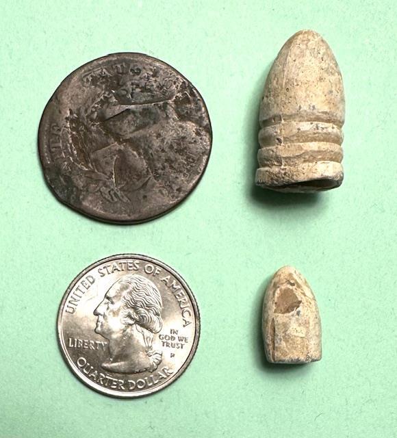 1836 US Large Cent & Civil War Bullets Dug in Gettysburg With ...