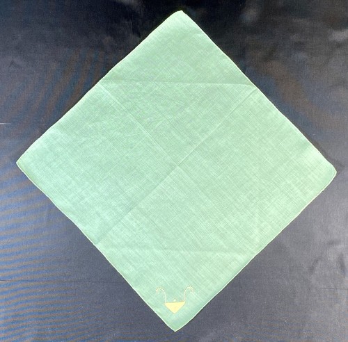 Vintage 1920's-1930's set of 4 mint teal green cloth napkins w/Art Deco ...