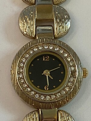 Vtg Allude Gold Tone Fashion Women’s Quartz Watch Bracelet Bangle New ...